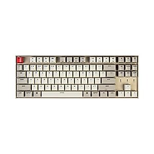 Keychron K8 Tenkeyless Layout Hot-Swappable Wireless Bluetooth Mechanical Gaming Keyboard for Mac Windows, Multitasking 87 Keys USB Wired Computer Keyboard with Keychron Mechanical Brown Switch