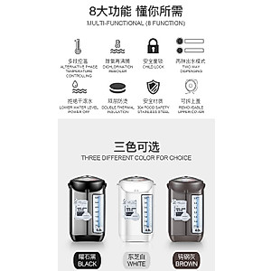 Panda Electric Water Boiler, 4.0 Liter, White, Temperature Control, Single Hand Operation, Overheat Protection, Boil Dry Protection, Automatic Shut-Off