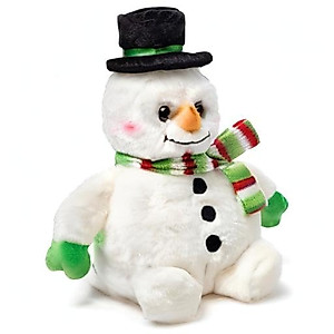 Bearington Big Snowball Snowman Plush, 12 Inch Snowman Stuffed Animal, Ideal Stuffed Christmas Animals Gift for Toddlers, Kids & Teens