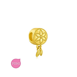 CHOW SANG SANG 999 24K Solid Gold Spiritual Dreamcatcher Mini Charm Bracelet for Women 92448C