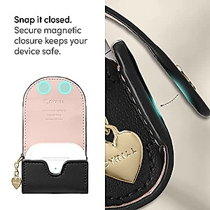 CYRILL Airpods 3 Case Cover Mini Bag Classic Leather Cute for Women Designed for Airpods 3 Generation Case (2021) - Black