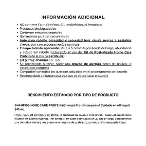 Let Me Be - Linha Protein Home Care - Shampoo Pos Progressiva 240 Ml - (Protein Home Care Collection - Post Blowdry Shampoo 8.11 Fl Oz)