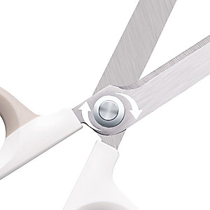 Multipurpose Office Craft Scissors for DIY Art and Craft,Comfort-Grip Handles, Sturdy Sharp Scissors (White)