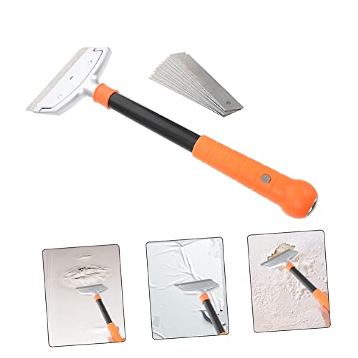 MERRYHAPY 1 Set Cleaning Blade Limpiar Cement Scraper Tool Floor Wall Scraper Floor Cleaning Shovel Paint Scraper Angle Cleaning Scrapers Erramientas Handle Tile Aluminum Alloy