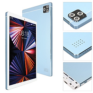 AMONIDA 10.1 Inch Tablet, Blue Tablet PC 2.4G 5G WiFi 1080 X 1920 HD Front 800W Rear 1300W 4GB 64GB 11.0 (US Plug)