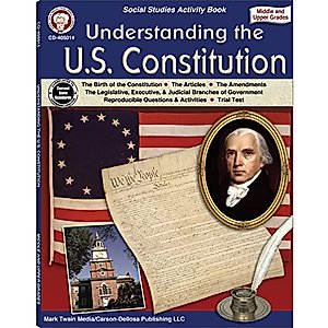 Mark Twain Understanding the US Constitution Workbook, Middle School History, Social Studies, American Civics and Government, Constitution of the United States, Classroom or Homeschool Curriculum