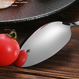 Aimilan 48 Piece Silverware Set for 12, Imitation Wooden Handle Flatware Cutlery Set for Home Kitchen Restaurant, Mirror Finish, Dishwasher Safe (48-Piece for 12)