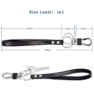 Amazon Essentials - Lanyard Keychain with Detachable Alloy Metal Rings -womens, Black+Rosegold