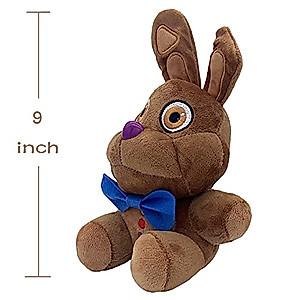 Milenzom Chocolate Bonnie Plush 9 Inch,5 Nights at Freddy's Plushies Toys, Gifts for Fans