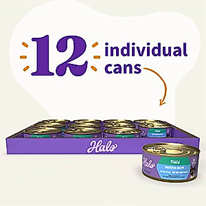 Halo Kitten Grain Free Wet Cat Food Pate, Whitefish Recipe, Healthy Cat Food with Real, Whole Whitefish, 3oz Can (Pack of 12)(Packaging May Vary)