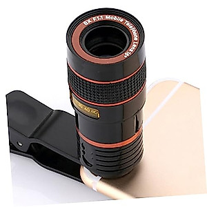 Mikikit Mobile Lens Telephoto Lens Monoscope Monocular Telescope Cellphone Lens Monocular Lens for Phone Cell Phone Telephone Black Phone Telescope Lens