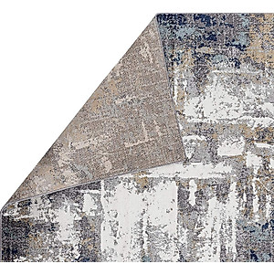 LUXE WEAVERS Gray 8 ft.x 10 ft Hampstead Abstract Area Rug