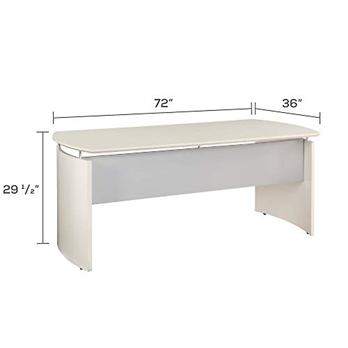 Mayline Medina Home Office Desk, 72 in, Textured Sea Salt