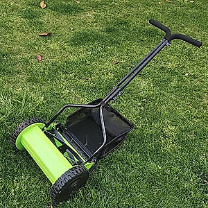 Coldwind 12 inch Lawn Mower for Home use, Small unpowered Hand Pushed Villas, Flowers, Gardening, Mowing, and Weeding,h Style