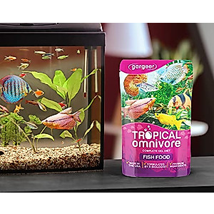 Gargeer 3oz Tropical Omnivore Fish Food for Advanced Breeders. Complete Fresh Water Fish Gel Diet for Juveniles & Adults. Made in The USA Using Premium Ingredients, Ocean Nutrition Gourmet Formula