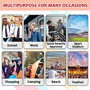 ASKSKY Clear Backpack for School, Thriple Compartments Heavy Duty Clear Bookbag PVC Transparent Backpack See Through Backpack for Boys Girls Women Men for Stadium Events College Work,Red