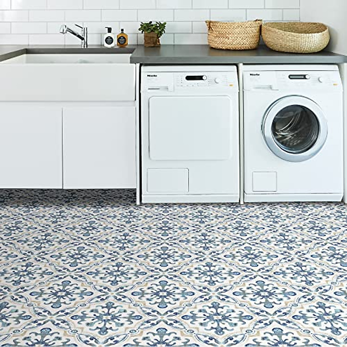 FloorPops 12-in by 12-in Tuscan Peel and Stick Floor Tiles (10 Tiles), (10 sq.ft./Carton)