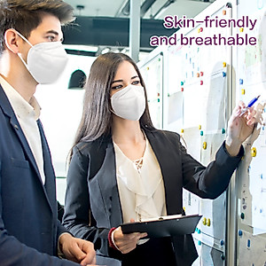 Miuphro KN95 Disposable Face Mask 25 Pack 5-Ply Breathable Safety Masks Against PM2.5, Disposable Respirator Protection Mask for Men and Women White