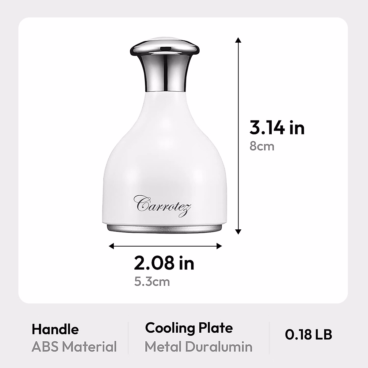 carrotez Ice Roller for Face and Eye Facial Massage Tool, Cooling and Rolling Women Skin Care Cooling for Relaxing and Relieve Fine Lines and Wrinkles and Reduce Puffiness (White)