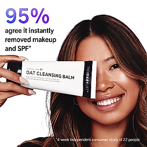 The INKEY List Mini Oat Cleansing Balm, Rich Balm Removes Makeup and Impurities, Reduces Redness, Travel Size, 2 Pack, 1.69 Fl Oz each