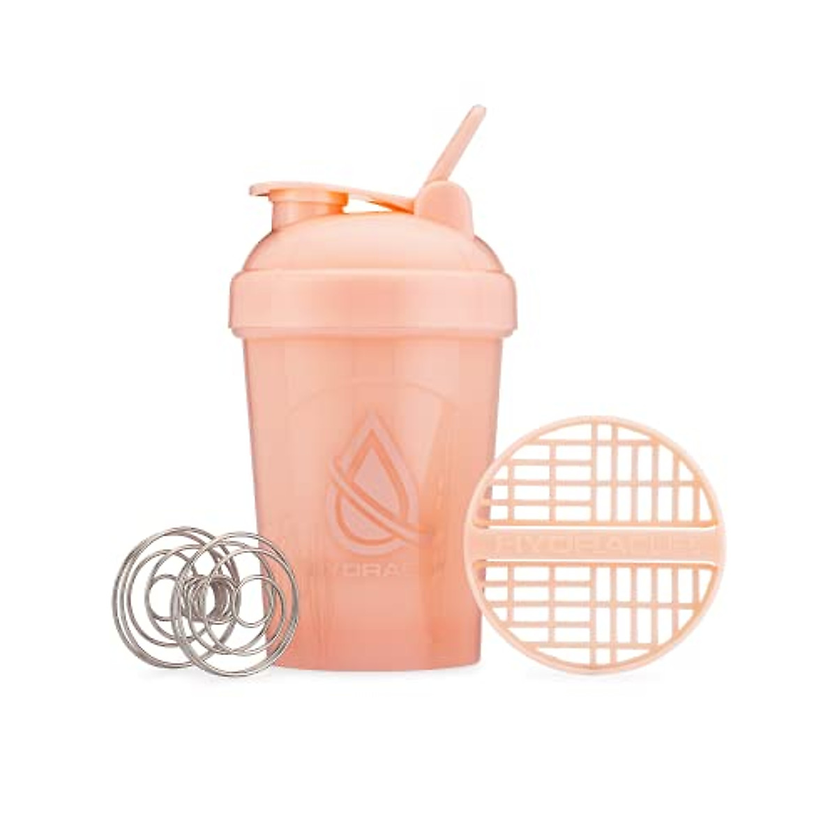 HydraCup [5 Pack] - 20oz Shaker Bottle for Protein Mixes, Barbell Blender Wire Whisk & Mixing Grid, Shaker Cup BPA Free, Shakes Value Pack