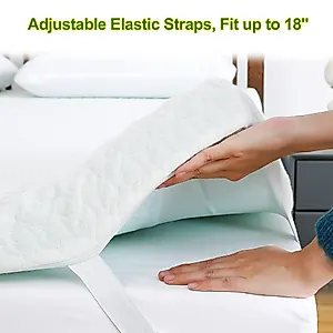 IDEALHOUSE 2024 New Mattress Topper Full, 2 Inch Memory Foam Mattress Topper, Mattress Pad with Zippered Bamboo Cover, CertiPUR-US Certified (Full, 2 Inch)