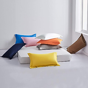 FLXXIE Microfiber European Pillow Shams Set of 2, Fade, Wrinkle and Shrinkage Resistant Soft Pillow Covers with Envelope Closure Euro Sham Covers (White, 26x26 Inches)