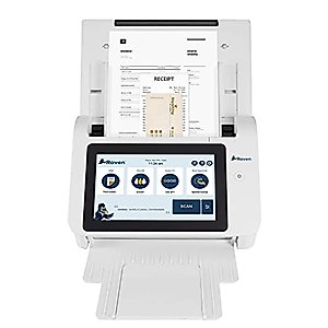 Raven Original Document Scanner - Huge Touchscreen, Color Duplex Feeder (ADF), Wireless Scanning to Cloud, WiFi, Ethernet, USB, Home or Office Desktop (2nd Gen) (Renewed)
