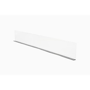 Sightline Display Magnetic Shelf Dividers - 25 Pack - Shelf Retainer with Magnetic Base - Clear, Thin, Flexible Plastic 12"L x 3"H x 0.5"W x 0.020” Shelf Dividers for Stores, Cabinet Gondola Dividers