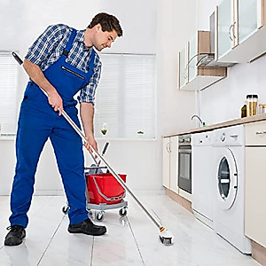 Superio Deck Scrub Brush Head, Heavy Duty Stiff Bristles Grout Scrubber with Scraper - Cleans Hot Tub, Swimming Pool, Granite Tiles, Bathroom, Patio, Kitchen, Wall and Deck (Refill Brush Head)