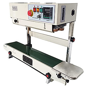 INTSUPERMAI Automatic Continuous Sealing Machine Vertical FR770 Auto Impulse Bag Sealer Machine with Digital Display