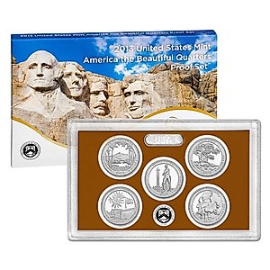 2013 America The Beautiful 2013 S Proof Set ATB Quarters Proof Set Complete Very Good