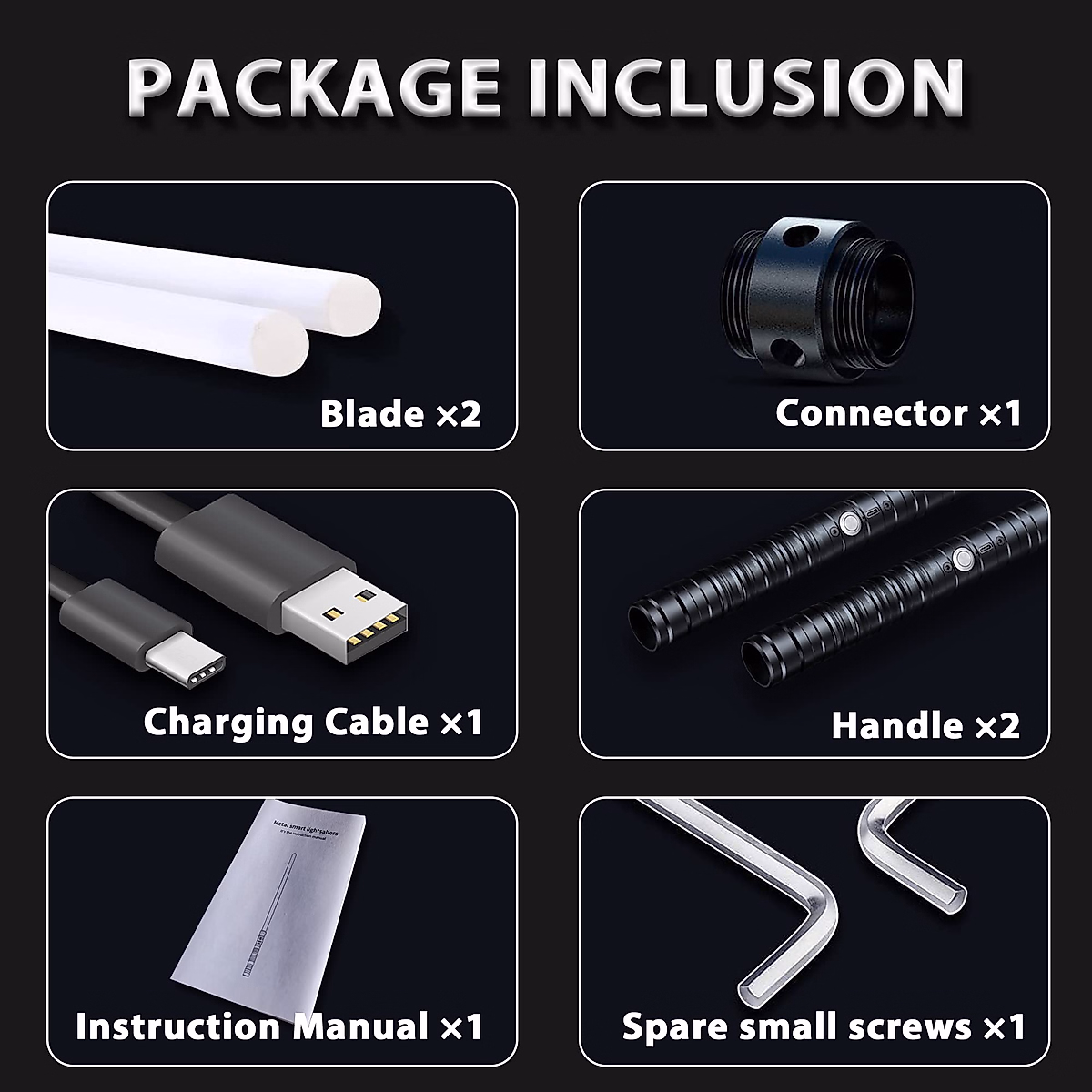 2 in 1 Dueling Lightsaber Alloy Handle Light Saber 15 RGB Colors with 4 Modes 6 Sound Effects USB Rechargeable Detachable Lightsaber for Kids Adults Ideal Birthday Children's Day Halloween Christmas