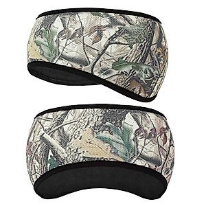 Camouflage Winter Fleece Ear Warmer Headband Breathable Moisture Wicking Ear Running Headwear Earmuffs Sweatband Pullover Pack of 2