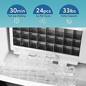 MaxiMatic MIM-5802 Mr Freeze Portable Ice Maker, Stainless Steel