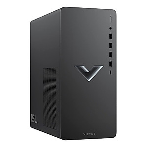 HP Victus 15L Gaming Desktop, AMD Ryzen 5 5600G(6 Cores up to 4.4GHz), AMD Radeon RX 6400, 64GB RAM, 1TB PCIe SSD+1TB HDD, USB-C, HDMI/DP, RJ45, PDG HDMI, Mica Silver, Win 11