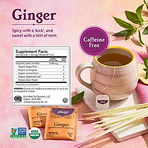 Yogi Tea Ginger Tea Variety Pack - 16 Tea Bags per Pack (3 Packs) - Caffeine-Free Digestive Teas - Organic Ginger Teas - Includes Ginger Tea, Mango Ginger Tea & Lemon Ginger Tea