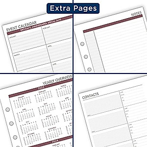 AT-A-GLANCE 2024 Weekly Planner Refill, 5-1/2" x 8-1/2", Desk Size, Loose-Leaf (061-285Y-24)