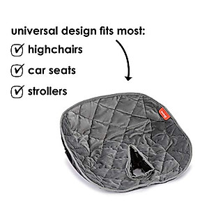 Diono Ultra Dry Seat, Child Car Seat Pad With Waterproof Liner - Potty Training Seat Pads for Infants Baby and Toddlers, Multi-Use for High Chair, Car Seats and Strollers, Machine Washable, Gray