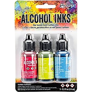 Ranger TAK-B-25962 Adirondack Brights Alcohol Ink 1/2-Ounce 3/Pkg, Dockside Picnic