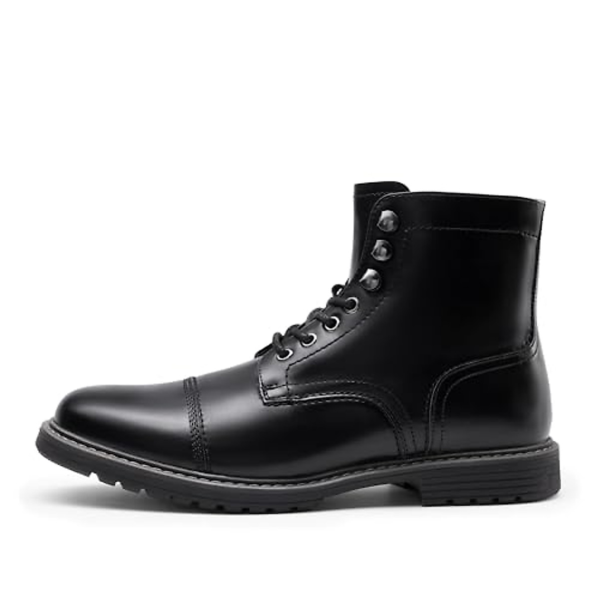 Bruno Marc Men's Motorcycle Boots Oxford Dress Boot,Size 12,Black-11,Philly_11