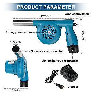 ELSOON Electric Bellows Portable Fireplace Tools 12V 5000 RPM Fan Bellows Fire Wood Stove Blower Outdoor BBQ Camping Fire Fan