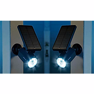 Bell+Howell Bionic Spotlight Deluxe LED Solar Lights, Outdoor with Motion Sensor 50% Brighter, 8 LED Bulbs Waterproof Landscape for Patio Yard Garden Outdoor Lighting As Seen On TV - Set of 4