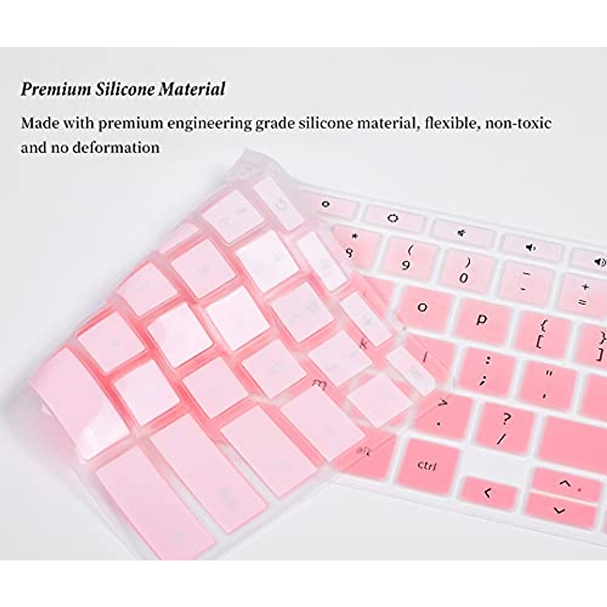 2Pack Keyboard Cover Skin for Acer Chromebook Spin 311 CP311 C738T C733 CP511 512, Chromebook 713 CP713 R13, Chromebook 314 514 714 CB314 CB514 CB714, Acer Chromebook 15.6" Protector-GPurplePink+Clear