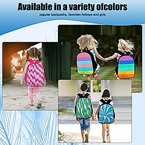 CNRYRIO Large Pop Fidget Backpack Pop It Backpack Cute Kids School Bag 16 Inches for 3-12 Years Boys and Girls Casual Toy Backpack(Tie Dye Green)