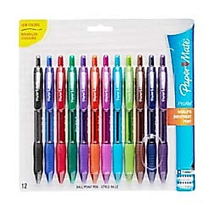 Paper Mate 924808 Profile Retractable Ballpoint Pens Bold Point Assorted Ink