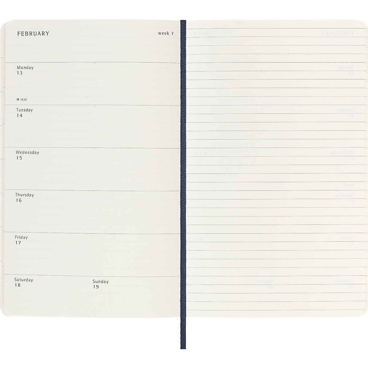 Moleskine Classic 18 Month 2022-2023 Weekly Planner, Soft Cover, Large (5" x 8.25"), Sapphire Blue