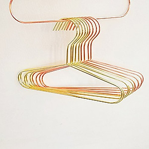 Gazechimp Portable Iron Hanger for Children Durable Fabric Hanger for Babies, Gold, 25.1x17.5cm