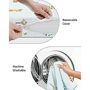Mini Crib Mattress, 38 x 24 Mini Mattress for Crib with Washable Soft Jacquard Cover Fits for Mini and Portable Cribs, Dual Sided with Firm Support and Comfort Memory Foam, Woodland Animal Pattern