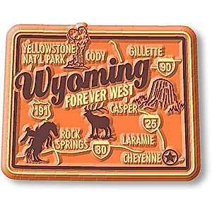Wyoming Premium State Magnet by Classic Magnets, 2.3" x 1.8", Collectible Souvenirs Made in The USA
